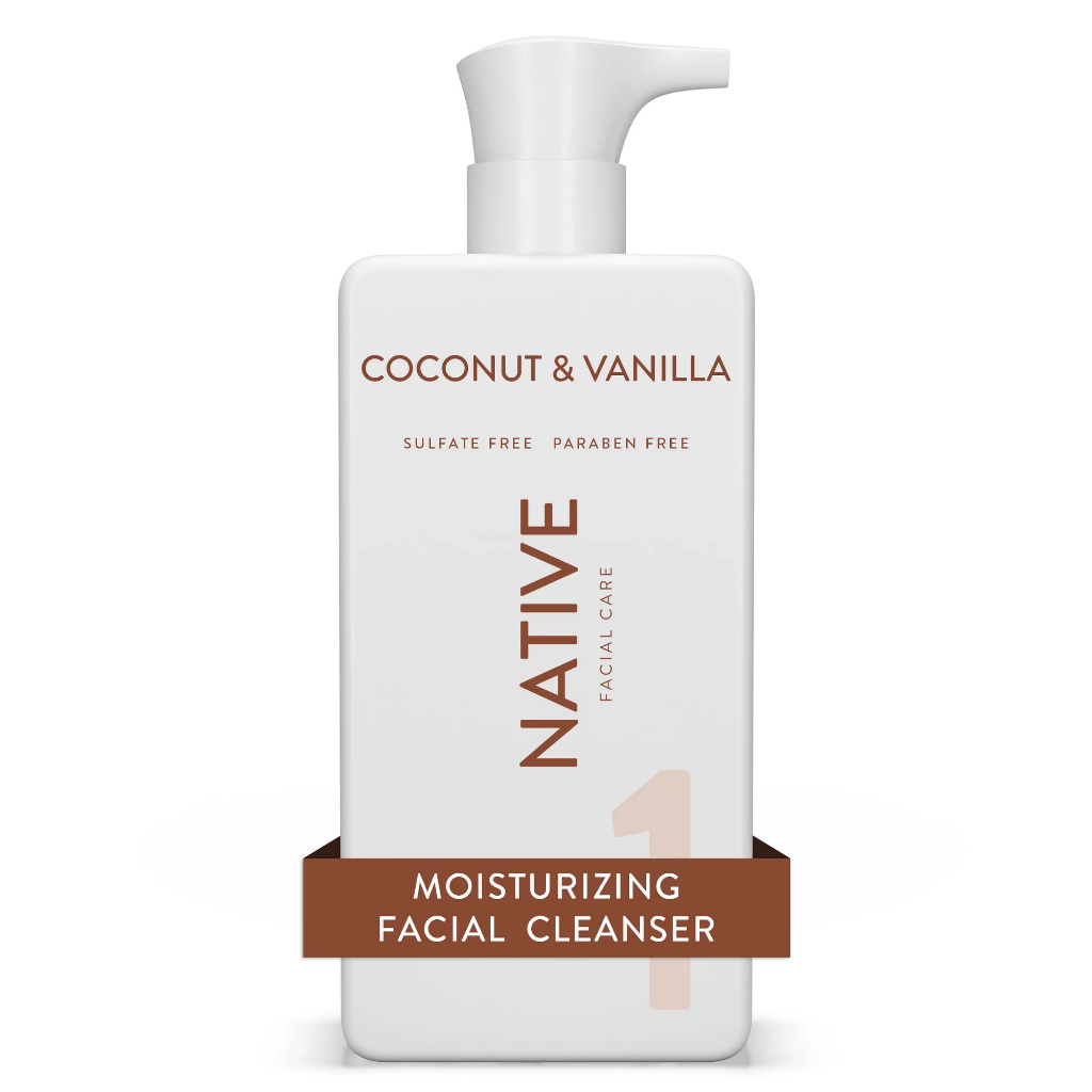 Native Moisturizing Face Wash, Facial Cleanser with Coconut and Vanilla ...