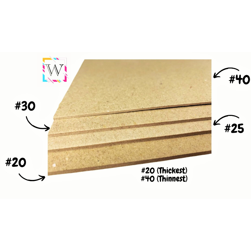 5pcs Chipboard (Short, A4, & Long Size) Pasteboard #20,#25, #30, #40 ...