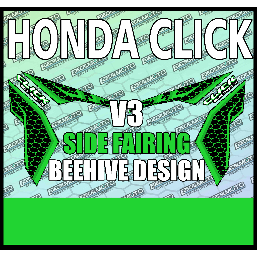 HONDA CLICK V3 2023 SIDE FAIRING HAYABUSA DESIGN | Shopee Philippines