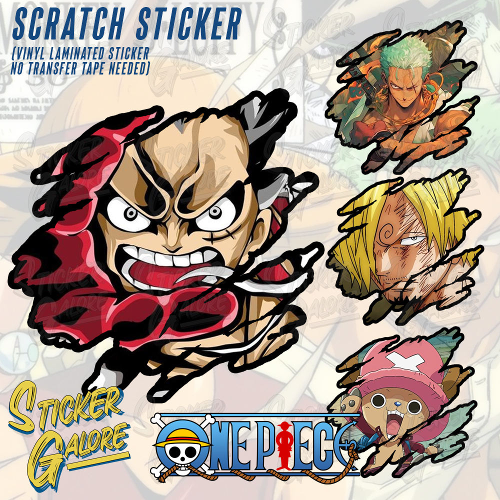 ONE PIECE SCRATCH STICKER (Waterproof and scratch proof, vinyl ...