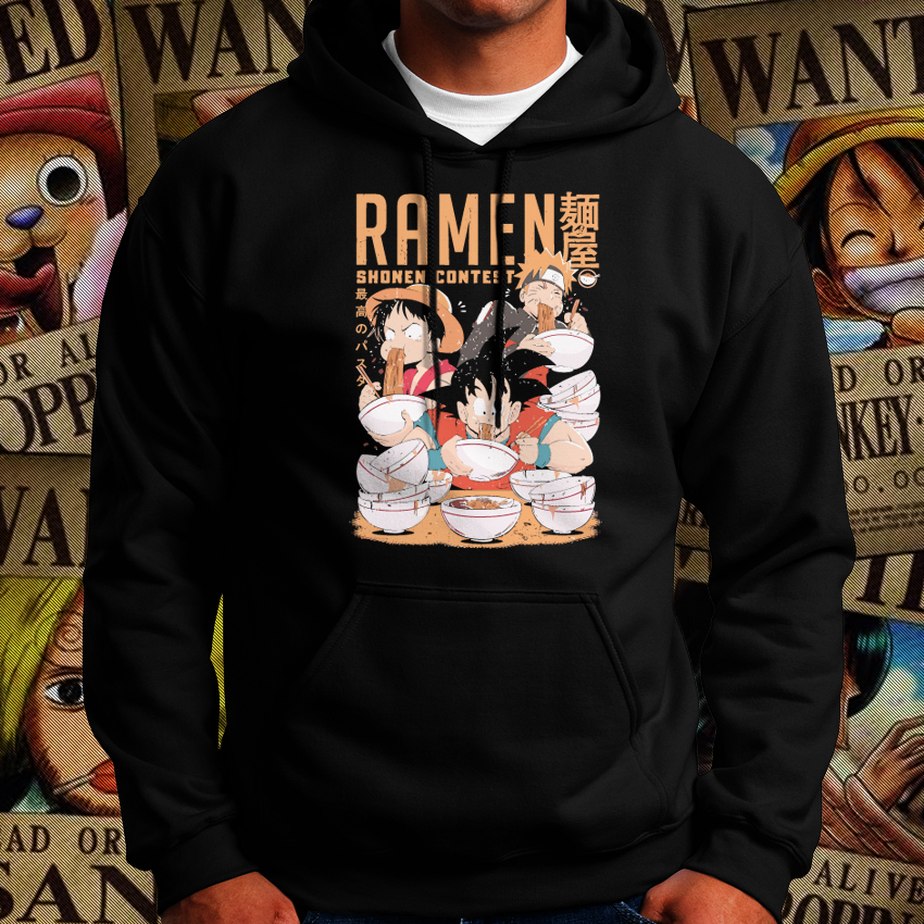 Naruto Goku Luffy Ramen Shonen Anime Hoodie Jacket (TsH76) | Shopee ...