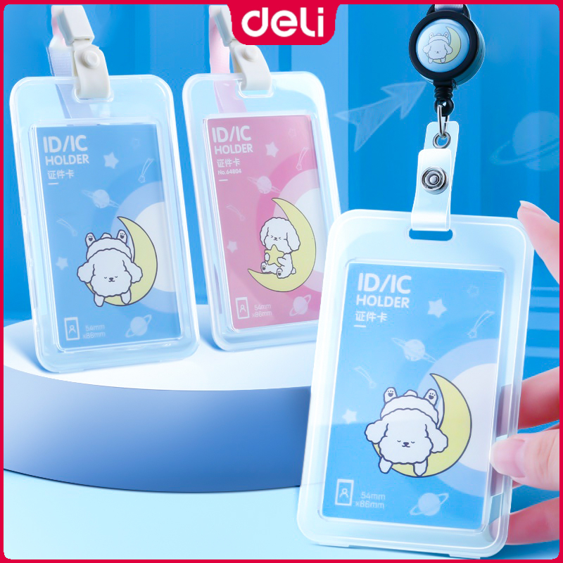 Deli Vertical Certificate Card Name Badge/Lanyard 112x70mm 64805 ...