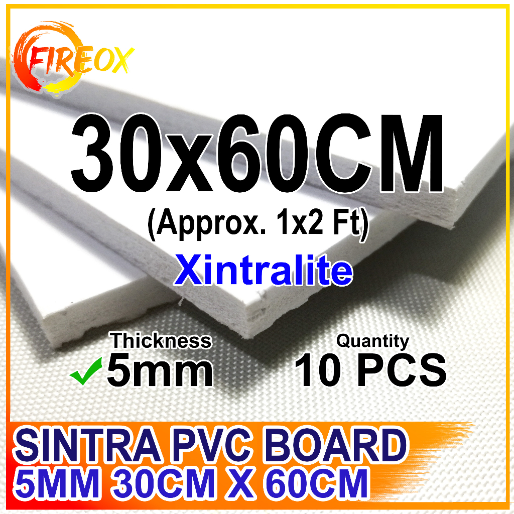 SINTRA PVC BOARD | 30x60cm 5mm Xintralite | 10 PCS | Shopee Philippines