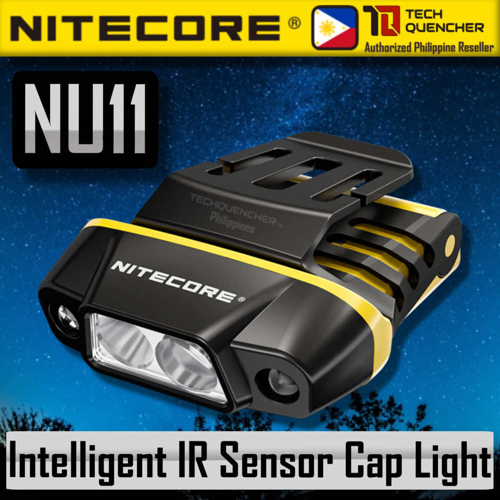 Nitecore NU11 Cap Light - Clip On - Intelligent IR Sensor - 150 Lumens - USB-C Rechargeable ...