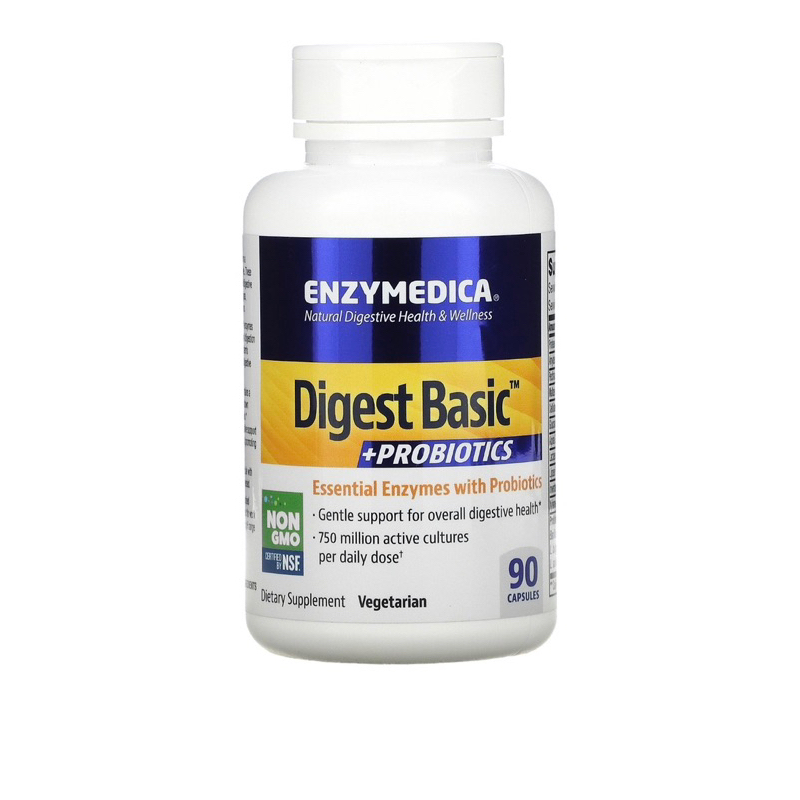 Enzymedica Digest Basic + Probiotics Essential Enzymes, 90 capsules ...
