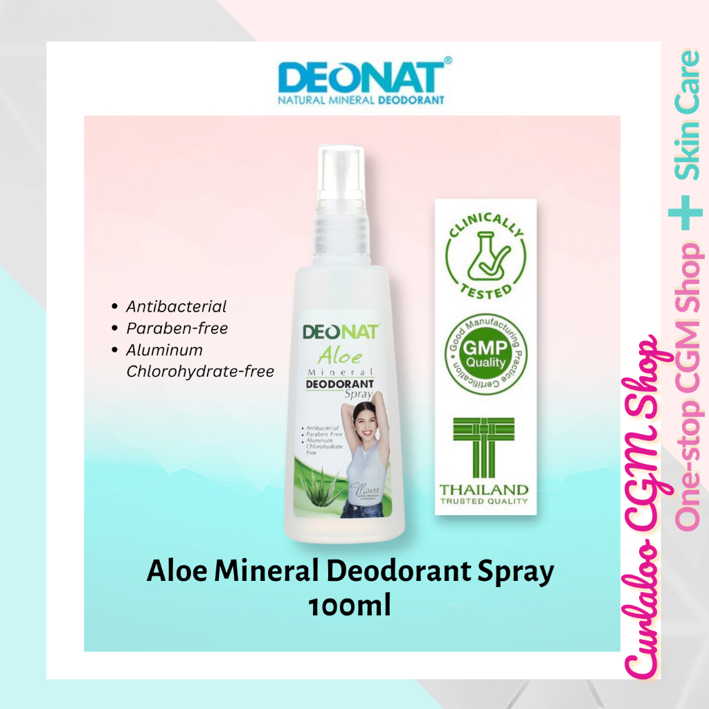 Curlaloo CGM Shop - DeoNat Natural Aloe Mineral Deodorant Spray 100mL ...
