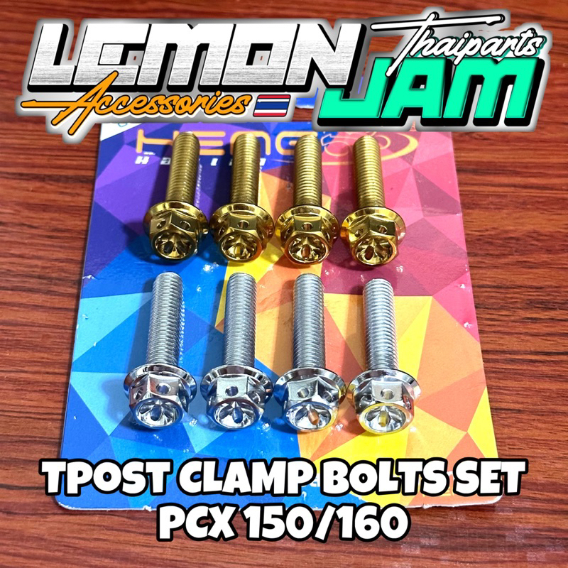 ORIG heng CNC clamp bolt set PCX 160 / 150 / ADV 150 | Shopee Philippines