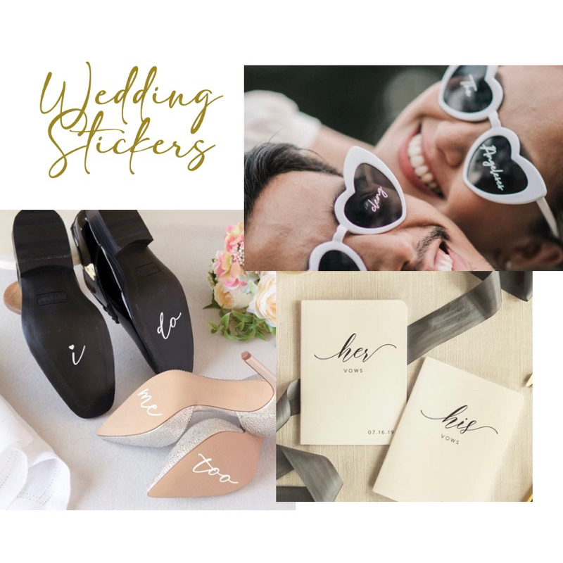 FAST SHIPPING Wedding Stickers Different Designs I Do Ninong Ninang ...