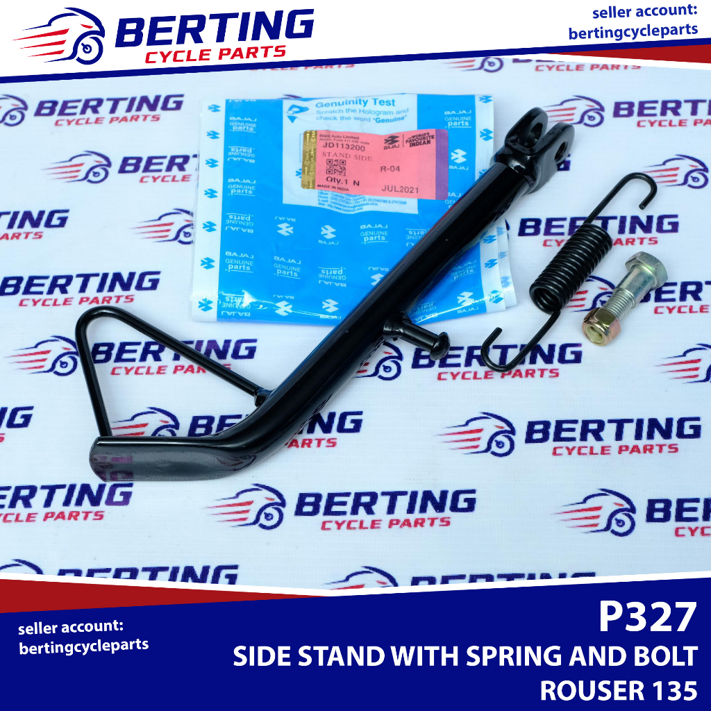 SIDE STAND WITH BOLT AND SPRING Rouser 135 Genuine JD113200 | Shopee ...