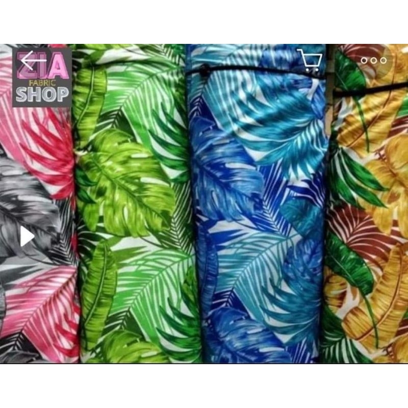 GEENA PRINTED HANALIE PONGE SILK TELA PANG KURTINA PER YARD 60W ...