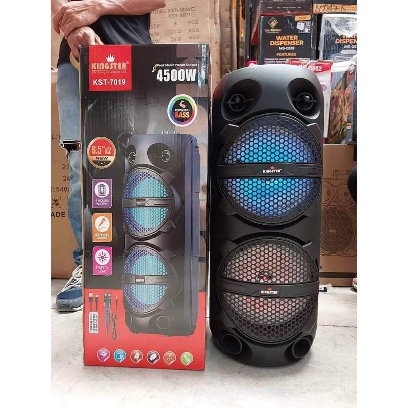 KTS 24INCH Wireless Karoke Portable BT Speaker Aux Free Mic Remote ...