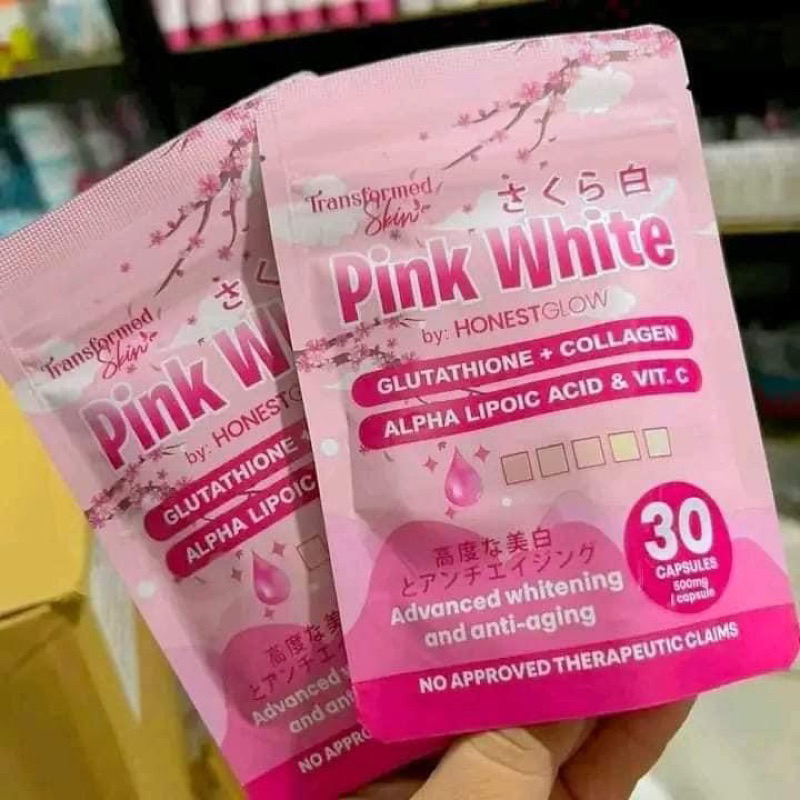 honest glow pink white 30 capsule with glutathione & collagen | Shopee ...
