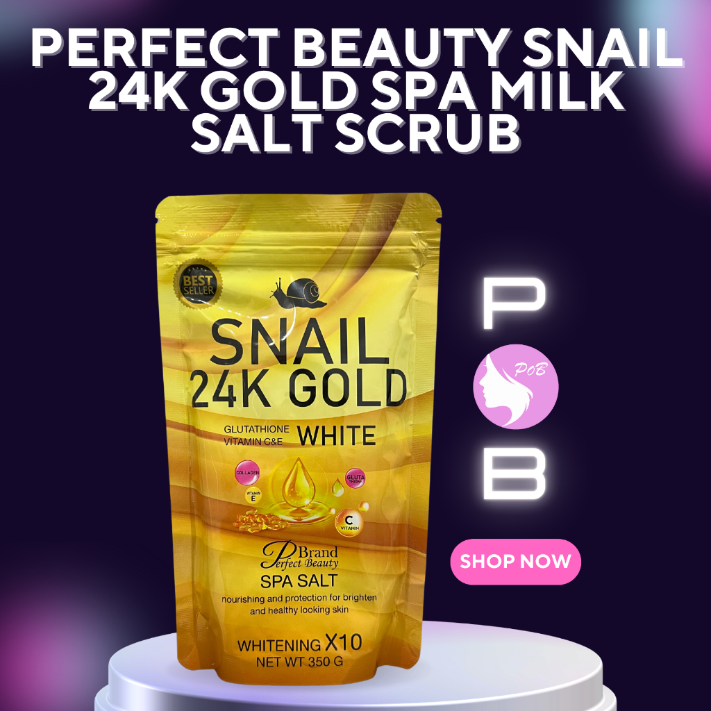 Perfect Beauty Snail 24K Gold Spa Milk Salt Scrub | Shopee Philippines