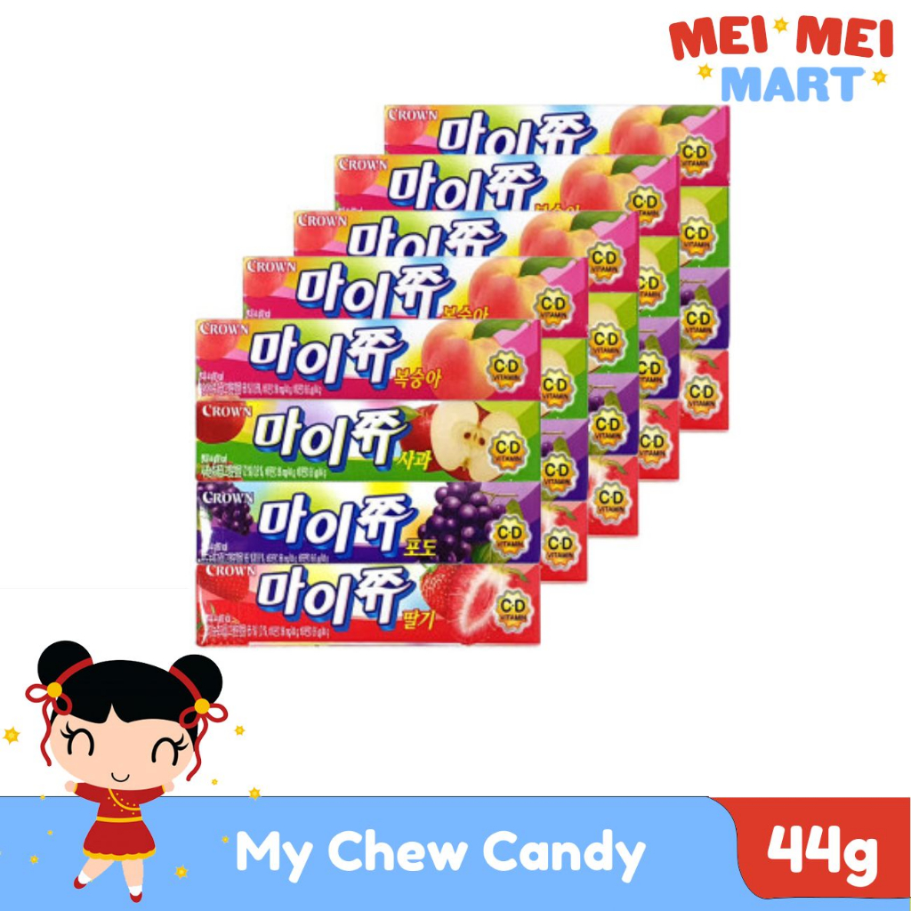 MyChew Candy Apple Peach Strawberry 44g Chewy | Shopee Philippines