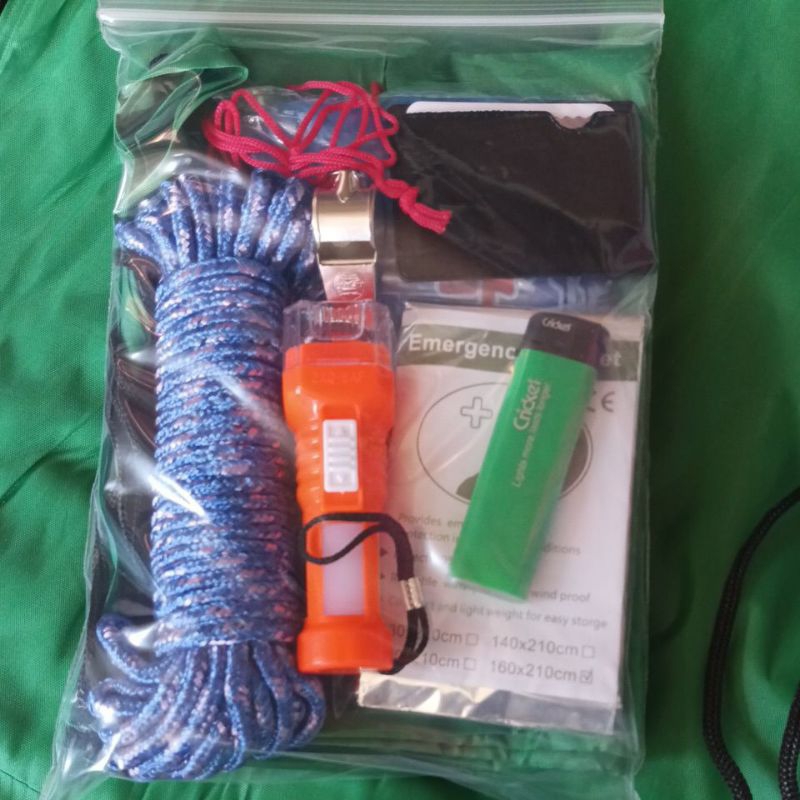 GO-BAG emergency survival kit handy (1set 8in1) always new | Shopee ...