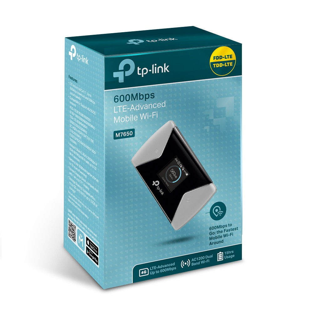 TP-LINK M7650 600Mbps LTE-Advanced Mobile Wi-Fi | Pocket WiFi | Open ...