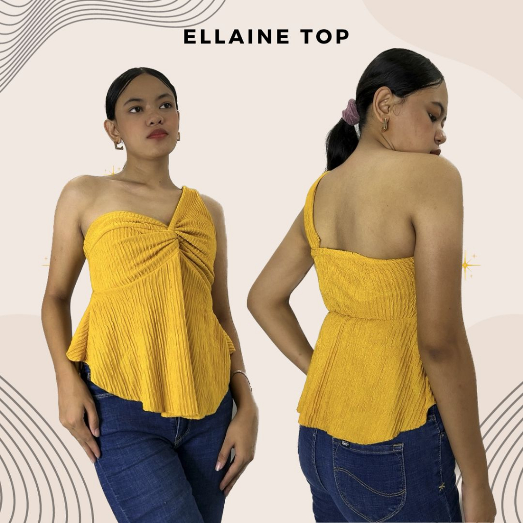 BADO.PH ELLAINE TWISTED ONE SIDE PEPLUM SEXY SWEETHEART DAILY TOP FOR ...