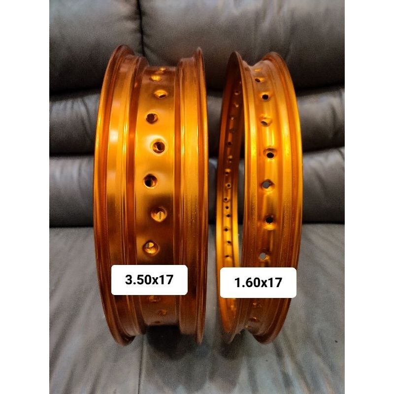 Rims 3.50x17/ 1.60x17 /1.40x17 36holes (Orange or Copper) SPD Alloy ...