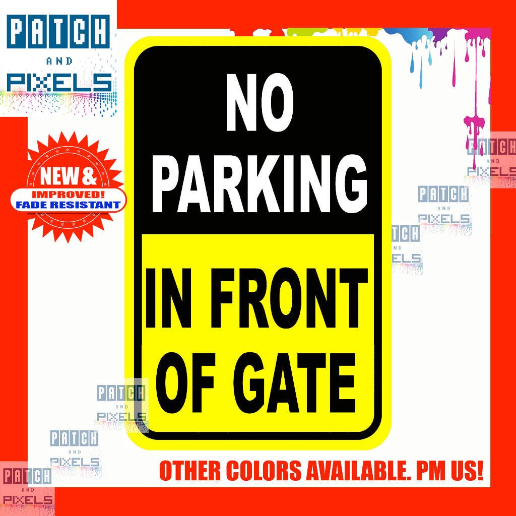 No Parking Sign Bawal Pumarada Sign Metal Sheet Waterproof Non-Fade (11 ...