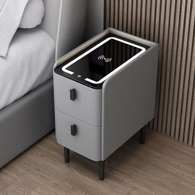 Smart wireless charging narrow bedside table bedroom bed side table ...