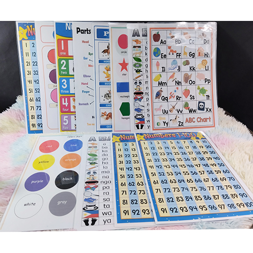 Education Chart Learning Materials for Kids -Long Size Laminated back ...