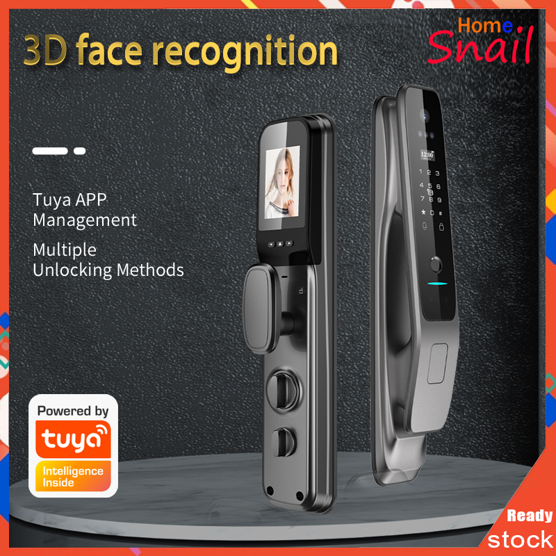 Smart Door Lock Fingerprint Lock Home Slide Password Lock With HD ...