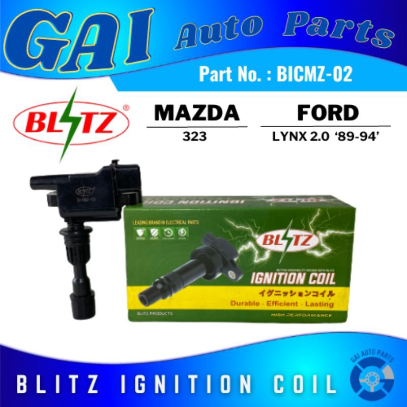 BLITZ Ignition Coil for MAZDA 323/Ford Lynx 2.0 1989-1994 (BICMZ-02 ...