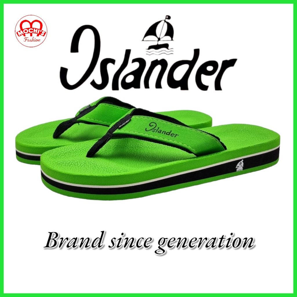Islander 'Green' Men's Authentic and Original summer rubber slippers ...