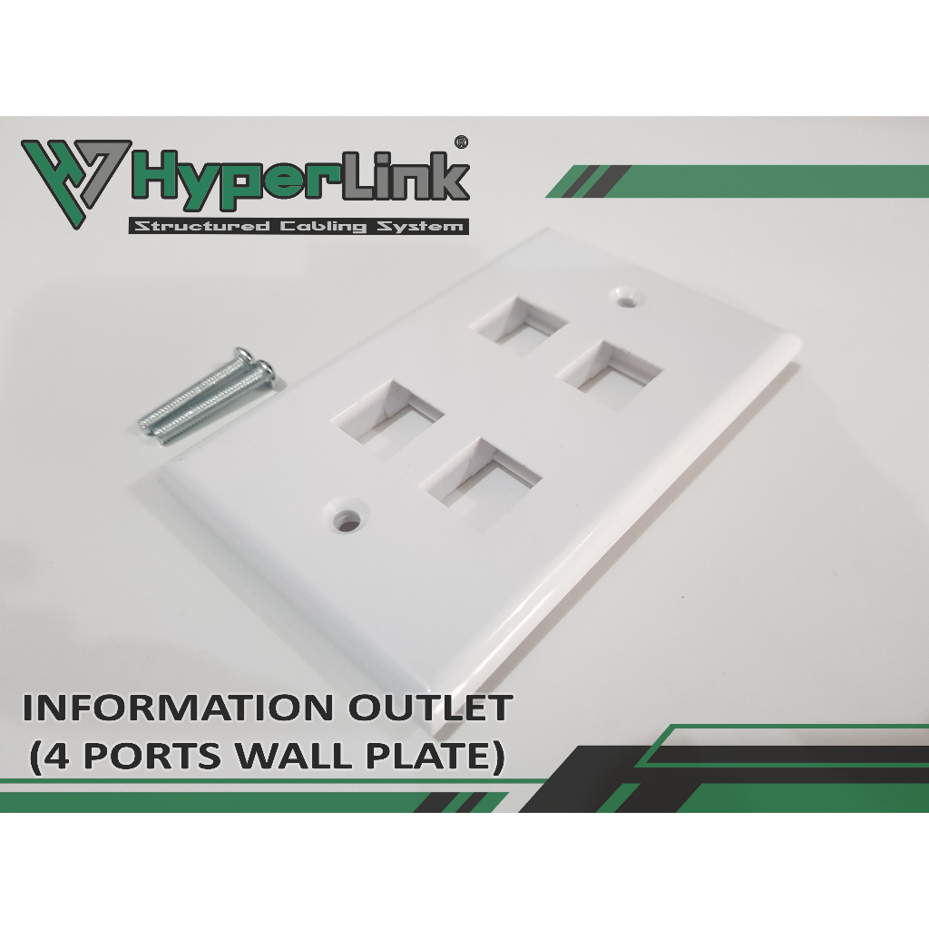 INFORMATION OUTLET (4 PORTS WALL PLATE) | Shopee Philippines