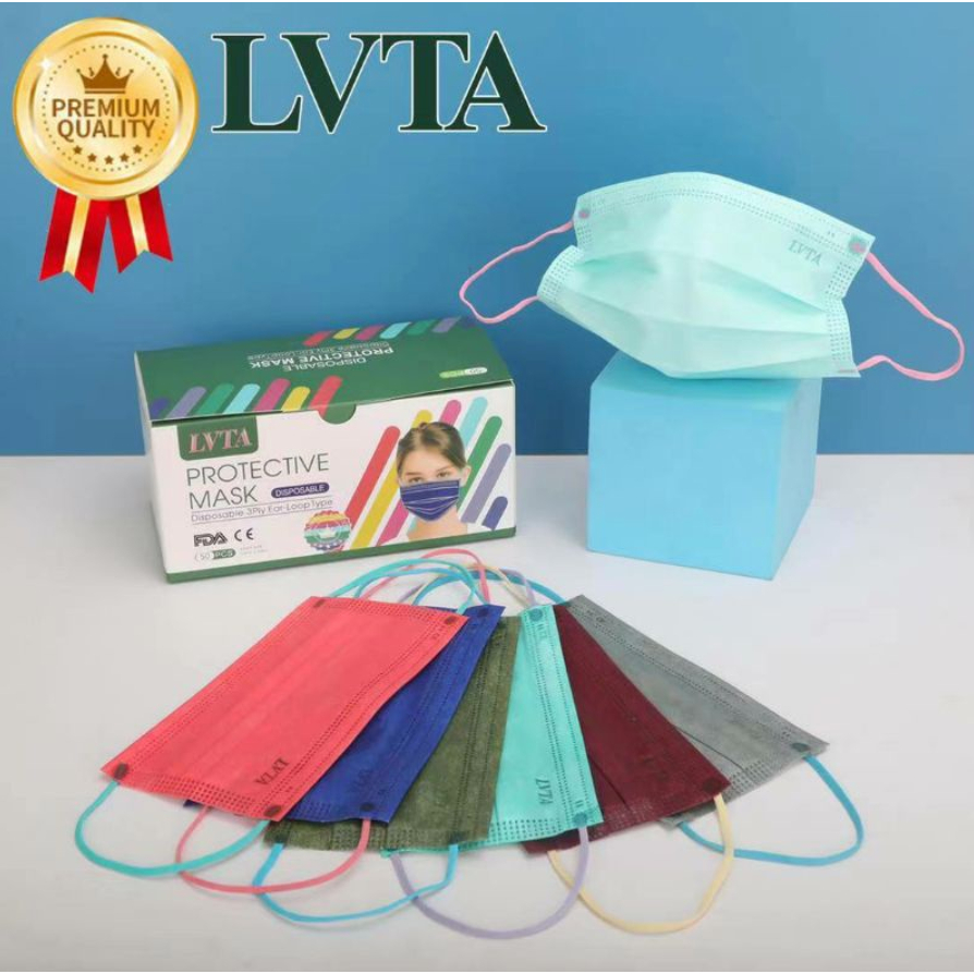 LVTA 3ply Facemask 50pcs Per Pack Face Mask Surgical Cover | Shopee ...