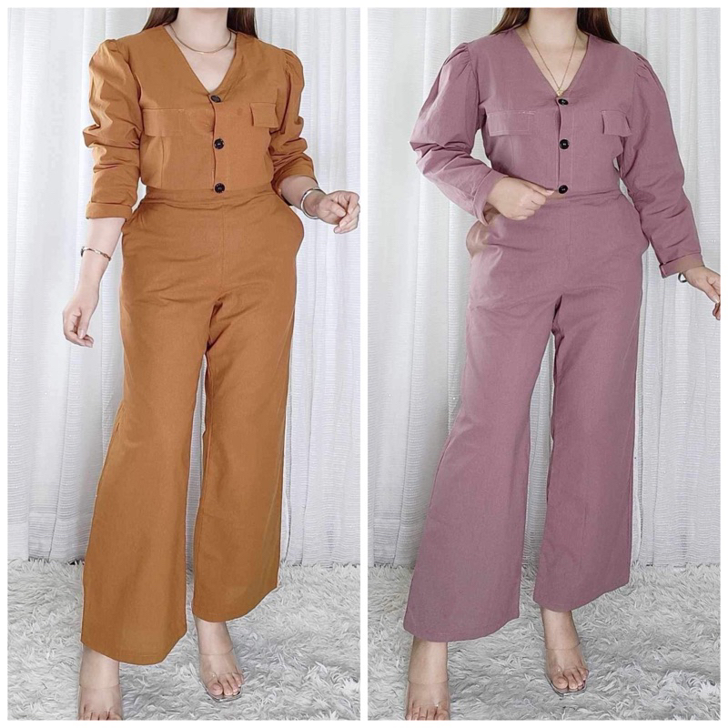 Beatriz Plus Size Terno Pants L To Xl Top And Pants Coords Women Terno Sale Shopee