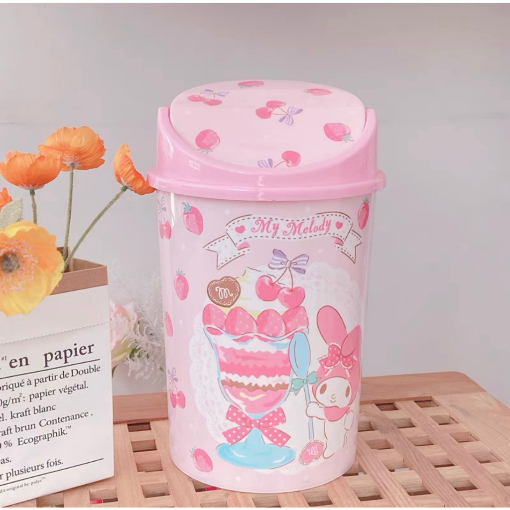 3320 Hello kitty-melody plastic garbage Trashcan | Shopee Philippines