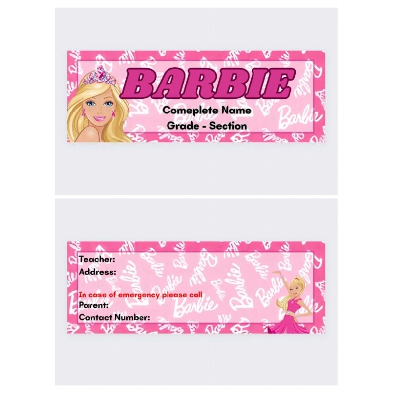 NAME TAG / NAME PLATE FOR SCHOOL - BACK TO BACK | Shopee Philippines