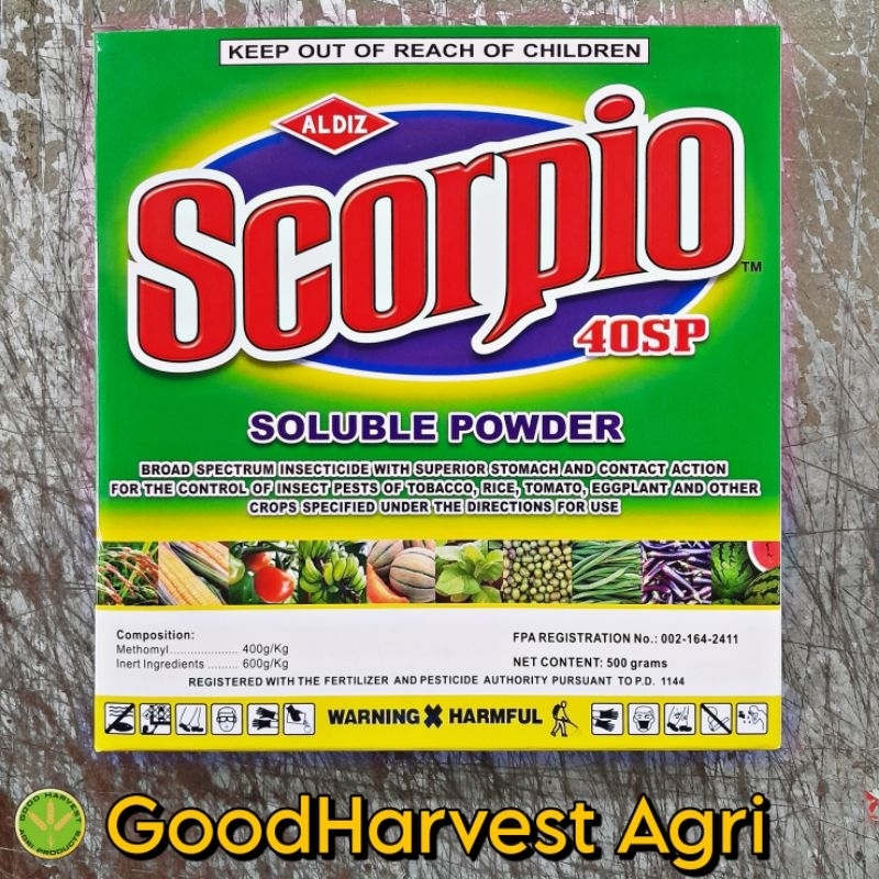 SCORPIO 40SP METHOMYL INSECTICIDE (500 GRAMS) by ALDIZ | Shopee Philippines