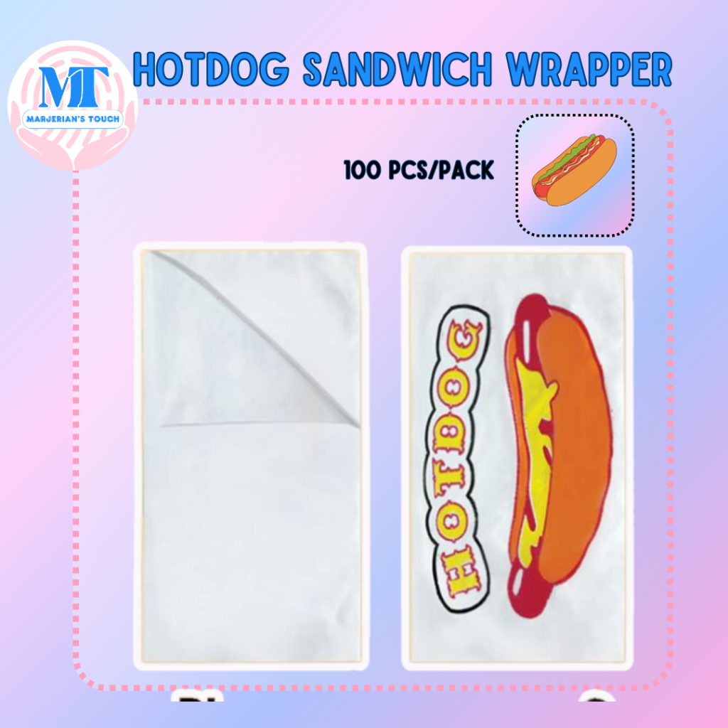 HOTDOG SANDWICH WRAPPER PLASTIC WRAPPER 100 PCS SANDWICH WRAPPER ...