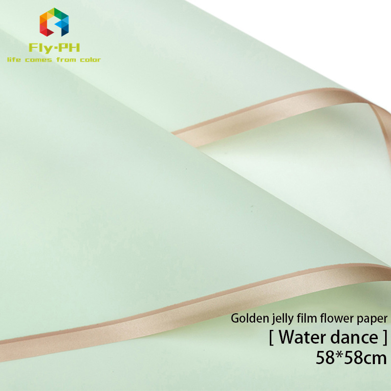 【20pcs】Flower wrapping paper Gift wrapping paper Gold edge jelly ...