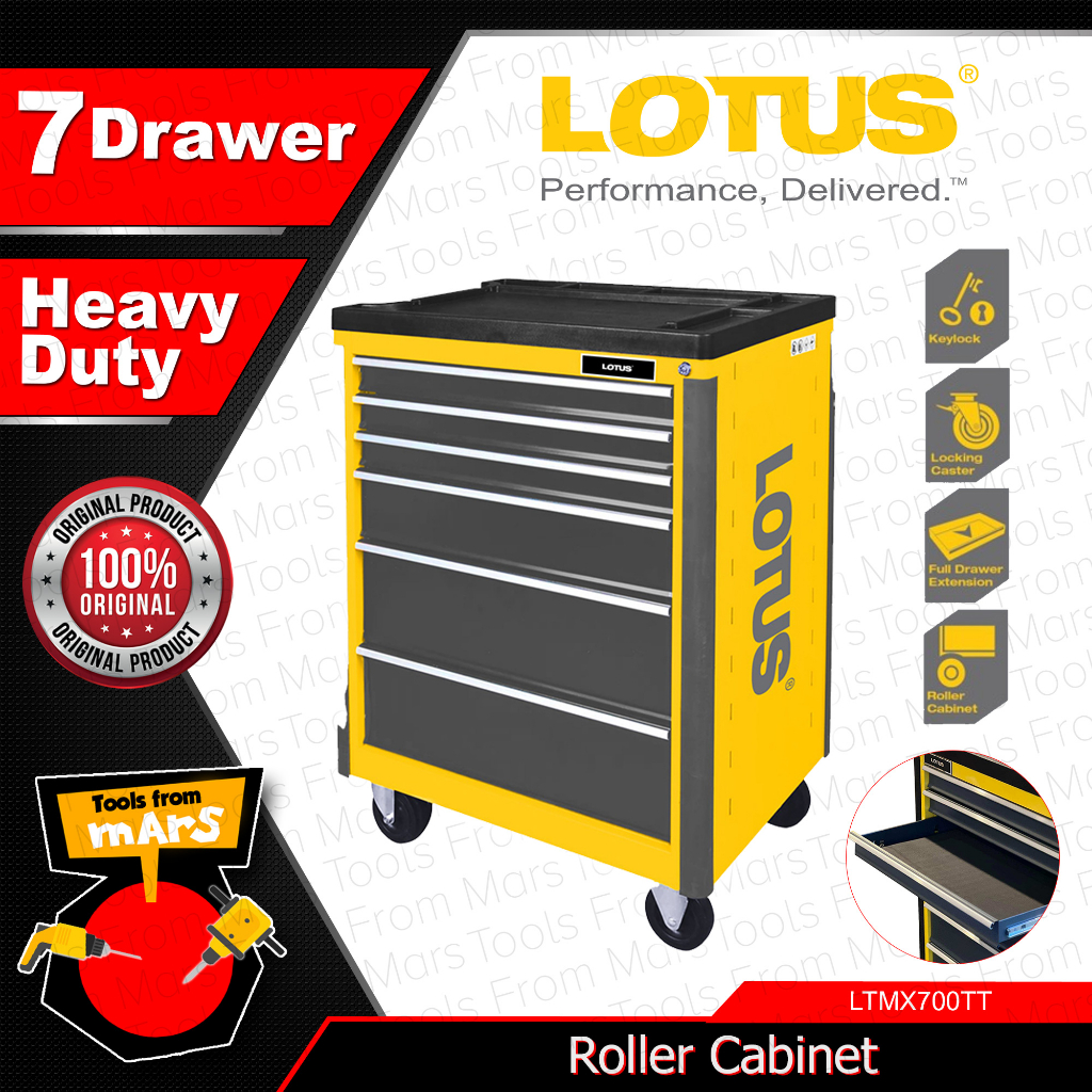 Lotus 7Layer Roller Cabinet Drawer Tool Trolley Organizer Storage with ...