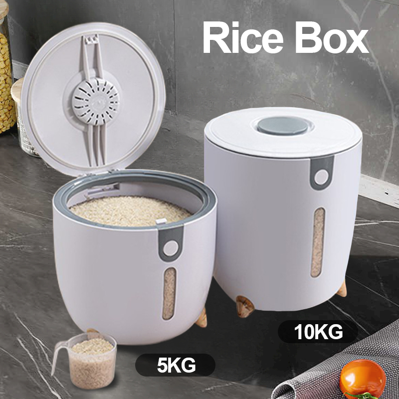 Rice Storage Box with Free Cup Barrel Anti-Moisture Insect-proof Sealed ...