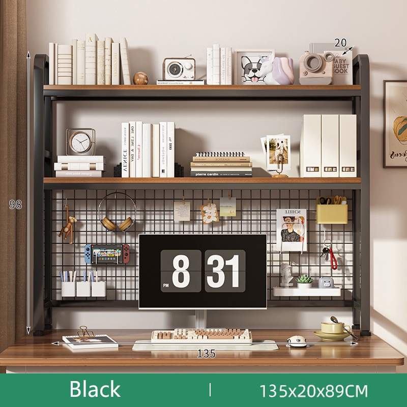 Desktop Organizer Tabletop Rack Bookshelf Bookcase Computer Desk ...
