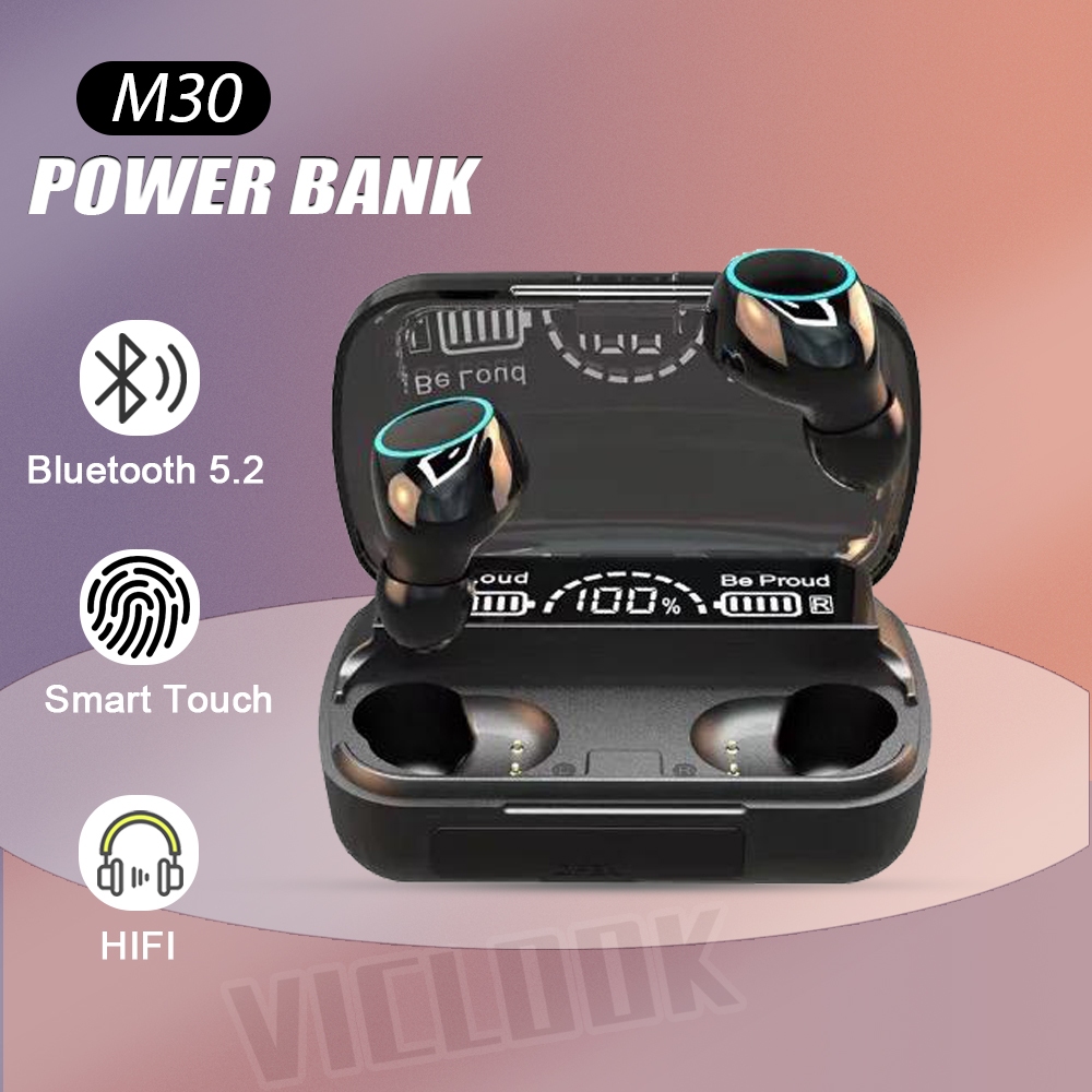 2023 NEW TWS M30 Bluetooth Earphone Waterproof Wireless Headphone 9D ...