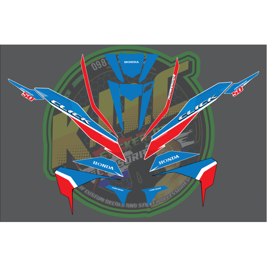 Honda Click 125i 50th Anniversary V3 / Limited Edition Decals 2023 ...
