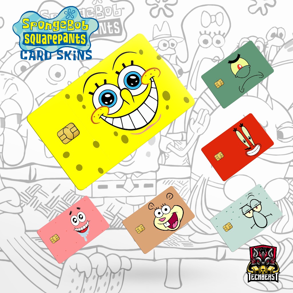 3M Spongebob ATM Debit Credit Beep Card Skin Vinyl Sticker Techbeast ...