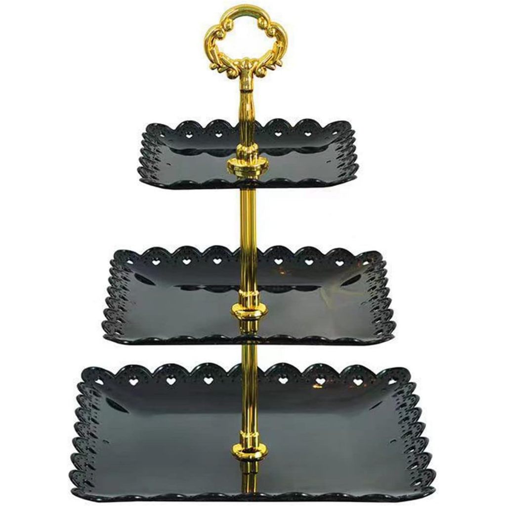 3-Tier Plastic Dessert Stand Cupcake Stand Fruit Candy Display Table ...