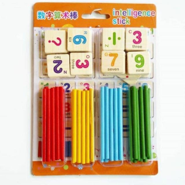 Digital Building Blocks Count sticks Education Wooden Toys Building ...