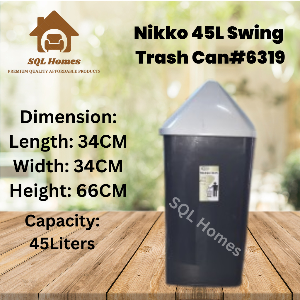 Nikko Square Swing Trashcan 45L #6319 | Shopee Philippines