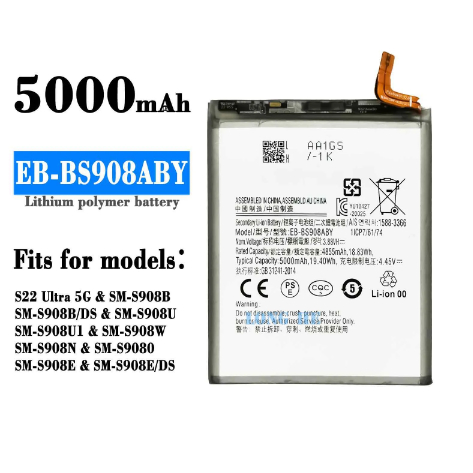 Original Battery EB-BS908ABY Battery For Samsung Galaxy S22 Ultra S22U ...