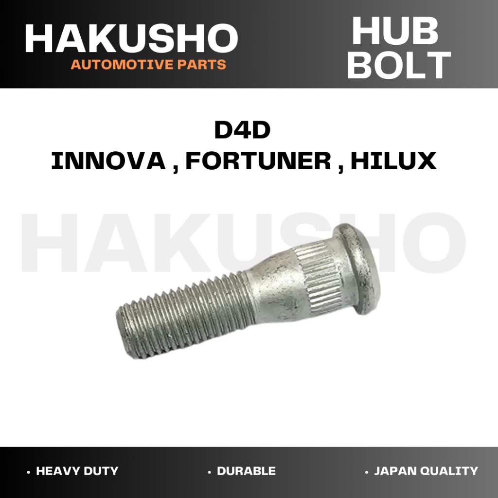 HUB BOLT D4D INNOVA , FORTUNER , HILUX PER PIECE (HAKUSHO JAPAN QUALITY ...