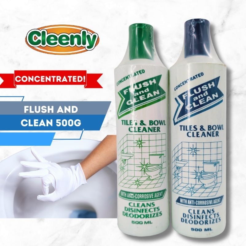 FLUSH & CLEAN Tiles and Bowl Cleaner 500ml | Shopee Philippines