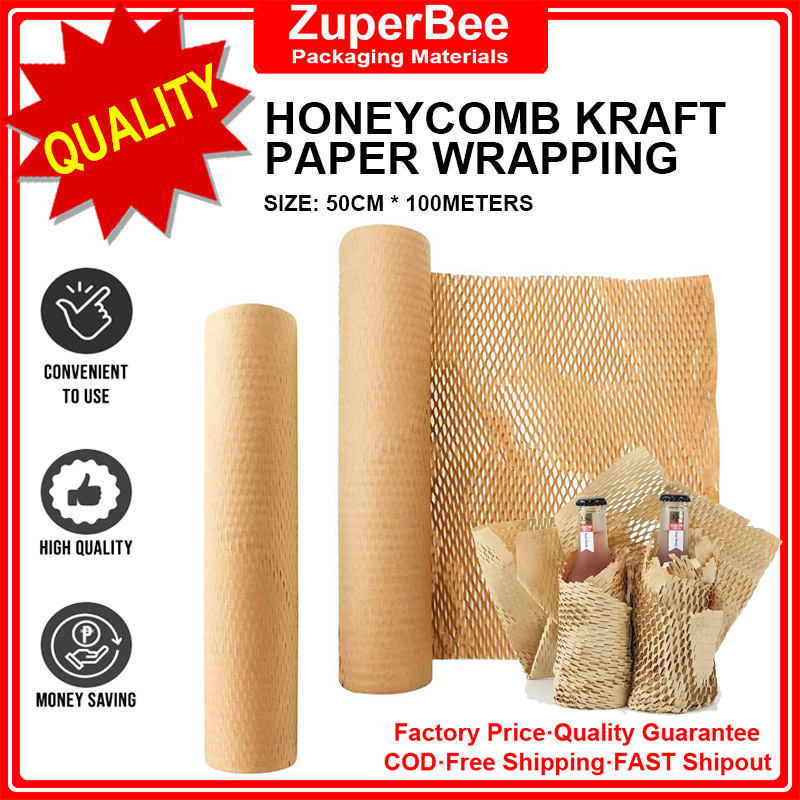 50cm*100meters Honey Comb Paper Eco-friendly Package Cushioning Kraft ...