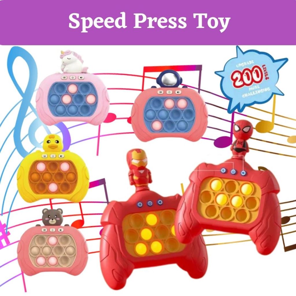 MnKC Pop Quick Push Bubbles Game Machine Kids Cartoon Anti Stress ...